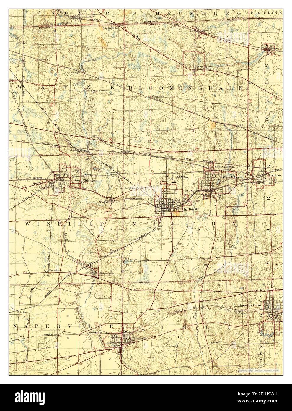 Map of wheaton hi-res stock photography and images - Alamy