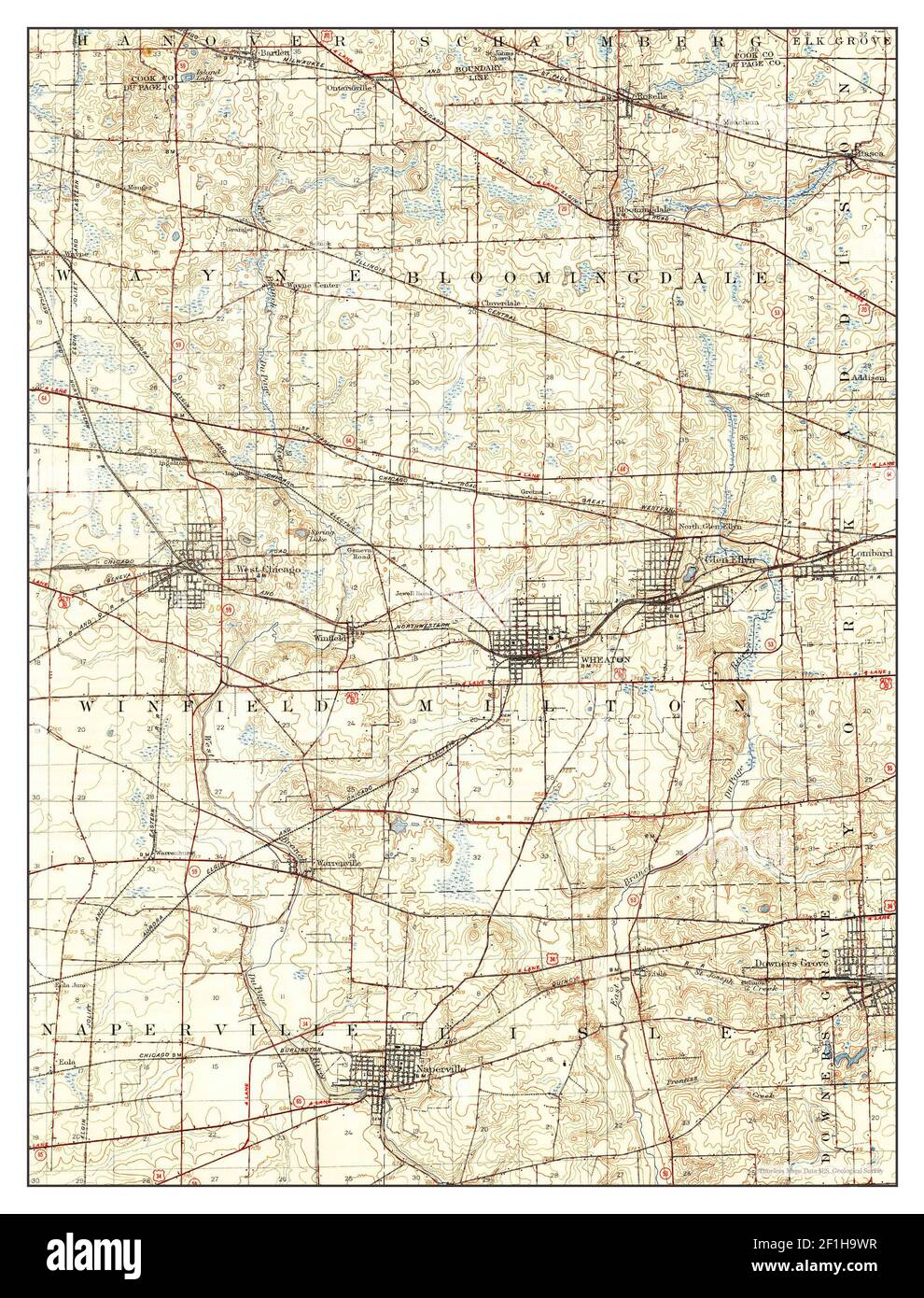 Map of wheaton hi-res stock photography and images - Alamy