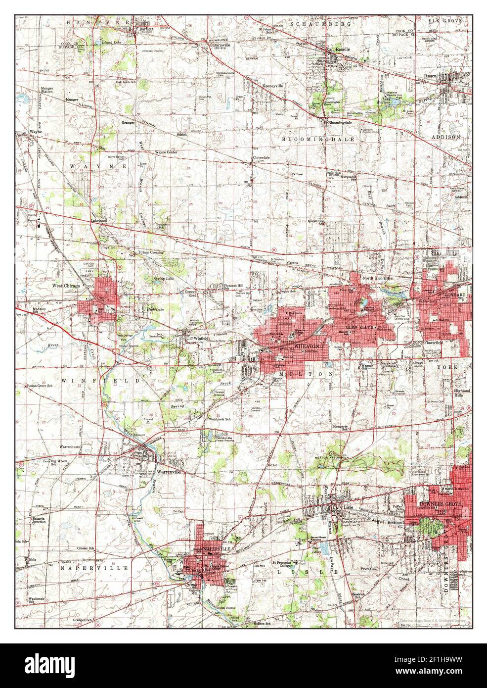 Map of wheaton hi-res stock photography and images - Alamy