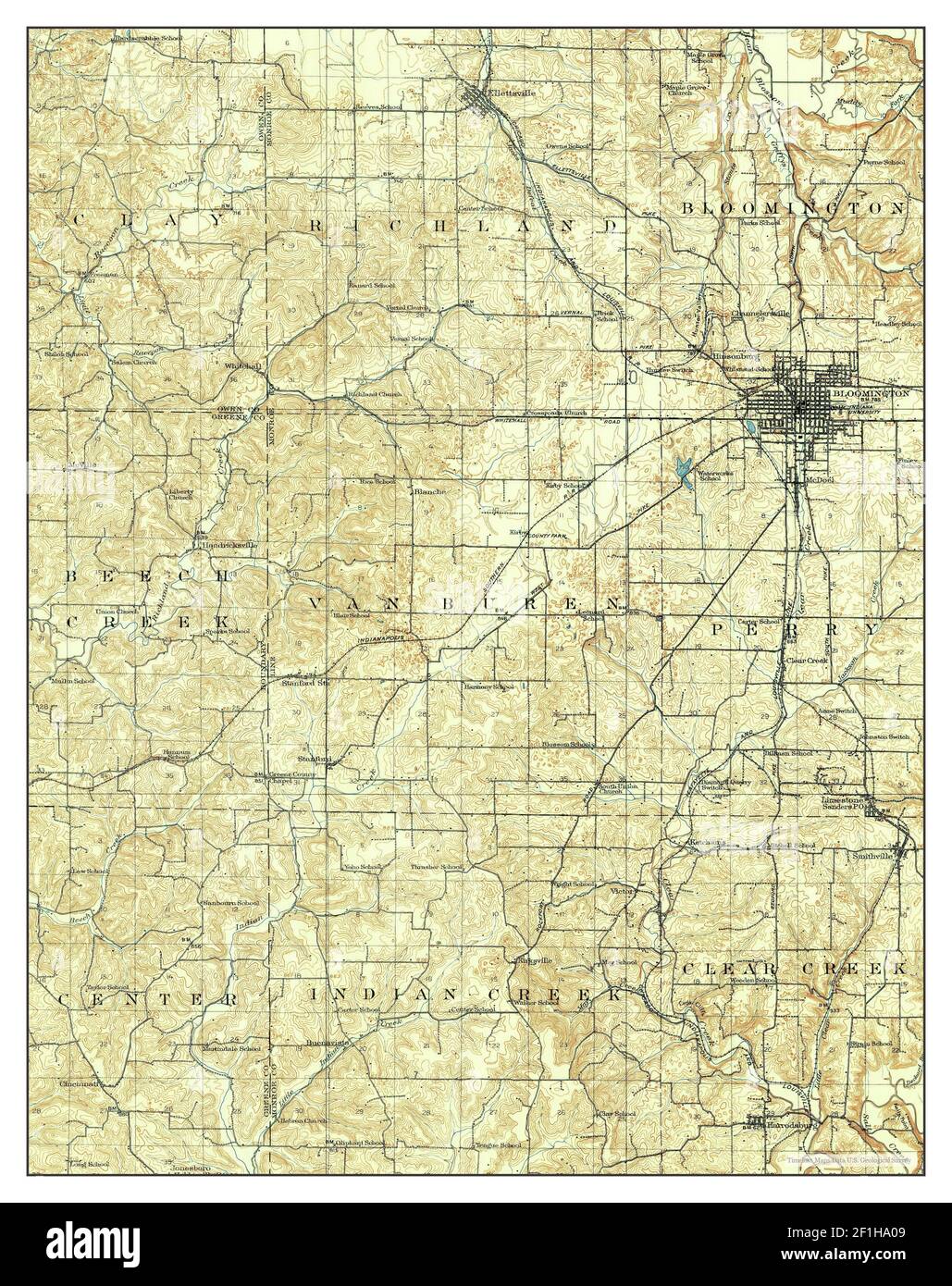 Map of bloomington hi-res stock photography and images - Alamy