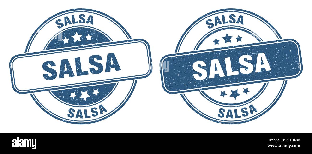 salsa stamp. salsa sign. round grunge label Stock Vector Image & Art ...