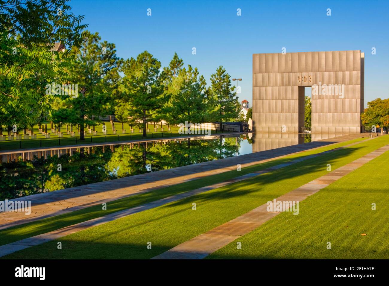 Oklahoma City, Oklahoma, USA. OKC National Memorial Gate Stock Photo ...