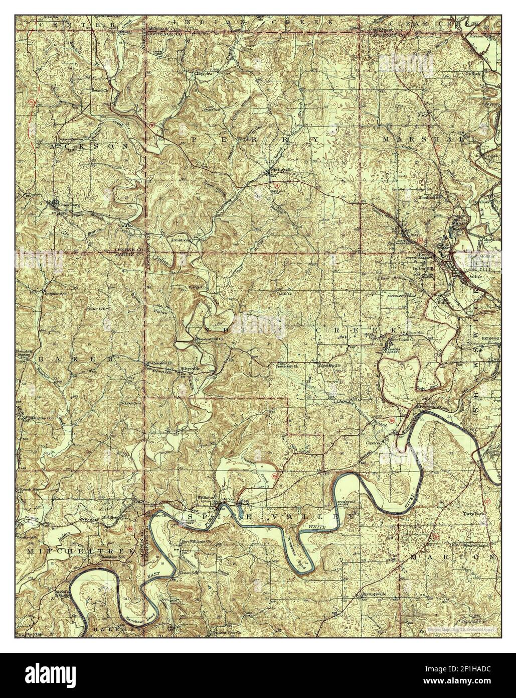 Oolitic, Indiana, map 1942, 1:62500, United States of America by ...