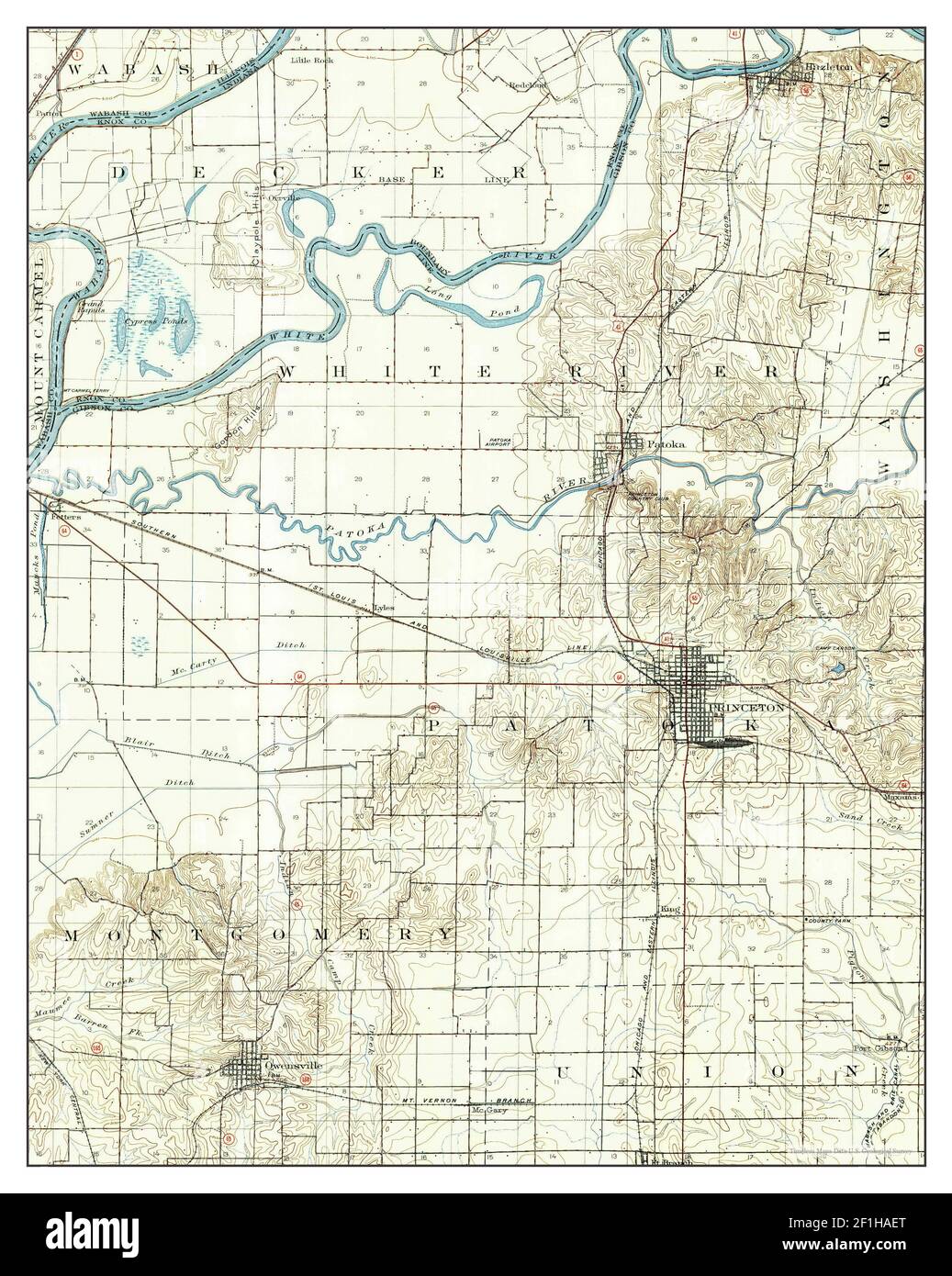 Princeton indiana map hi-res stock photography and images - Alamy