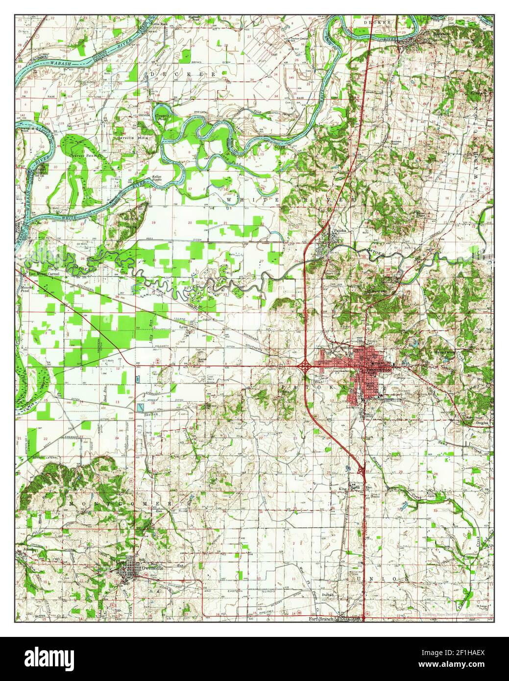 Princeton indiana map hi-res stock photography and images - Alamy