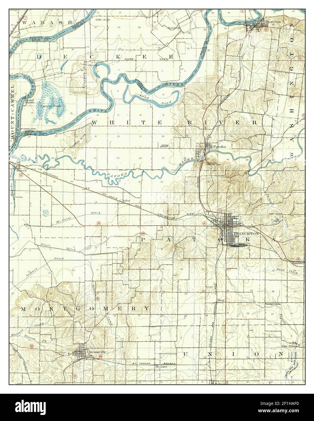 Princeton indiana map hi-res stock photography and images - Alamy