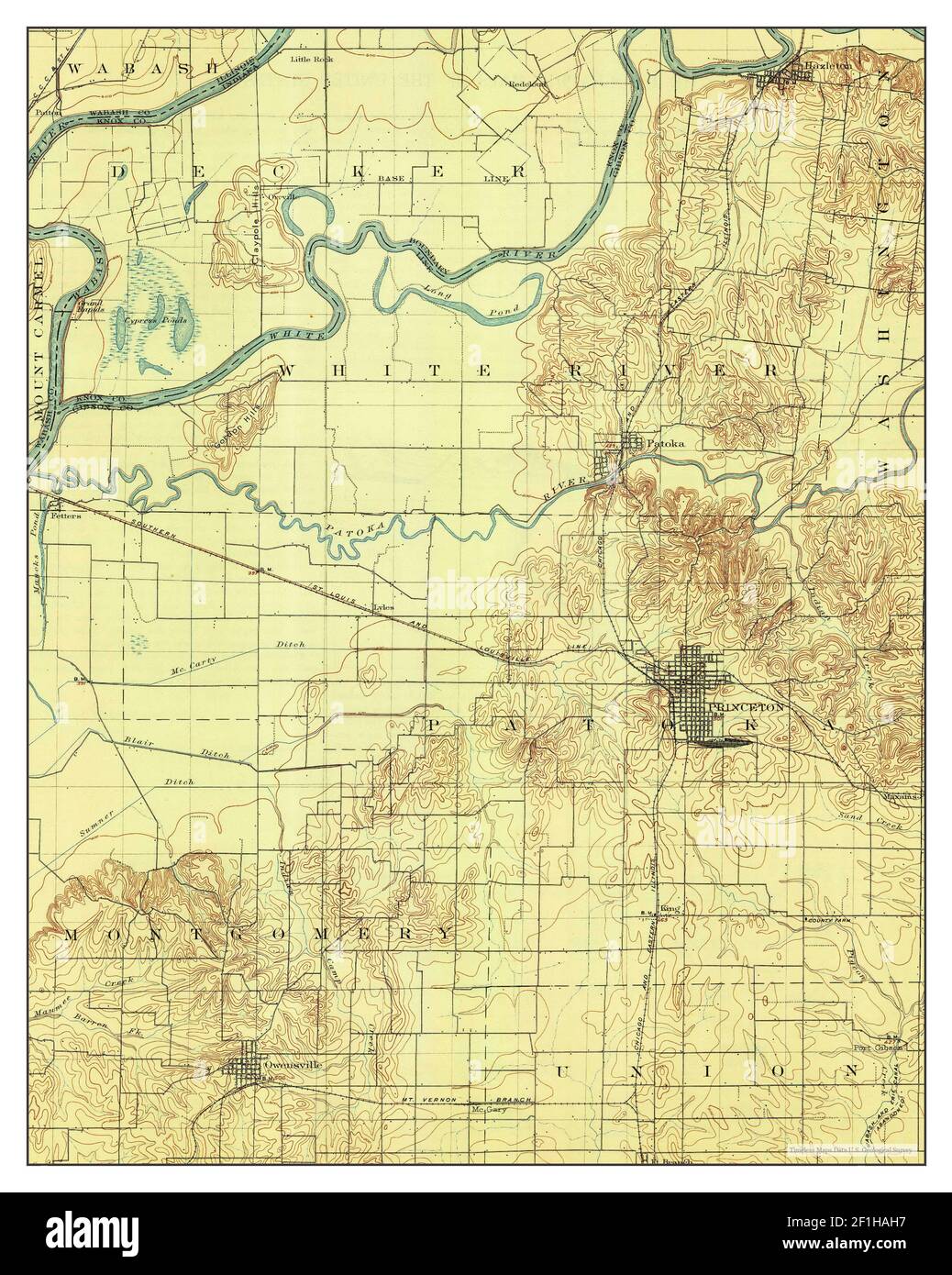 Princeton indiana map hi-res stock photography and images - Alamy