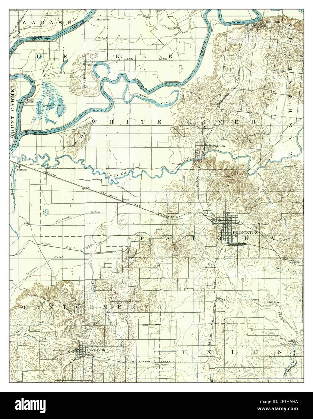 Princeton indiana map hi-res stock photography and images - Alamy