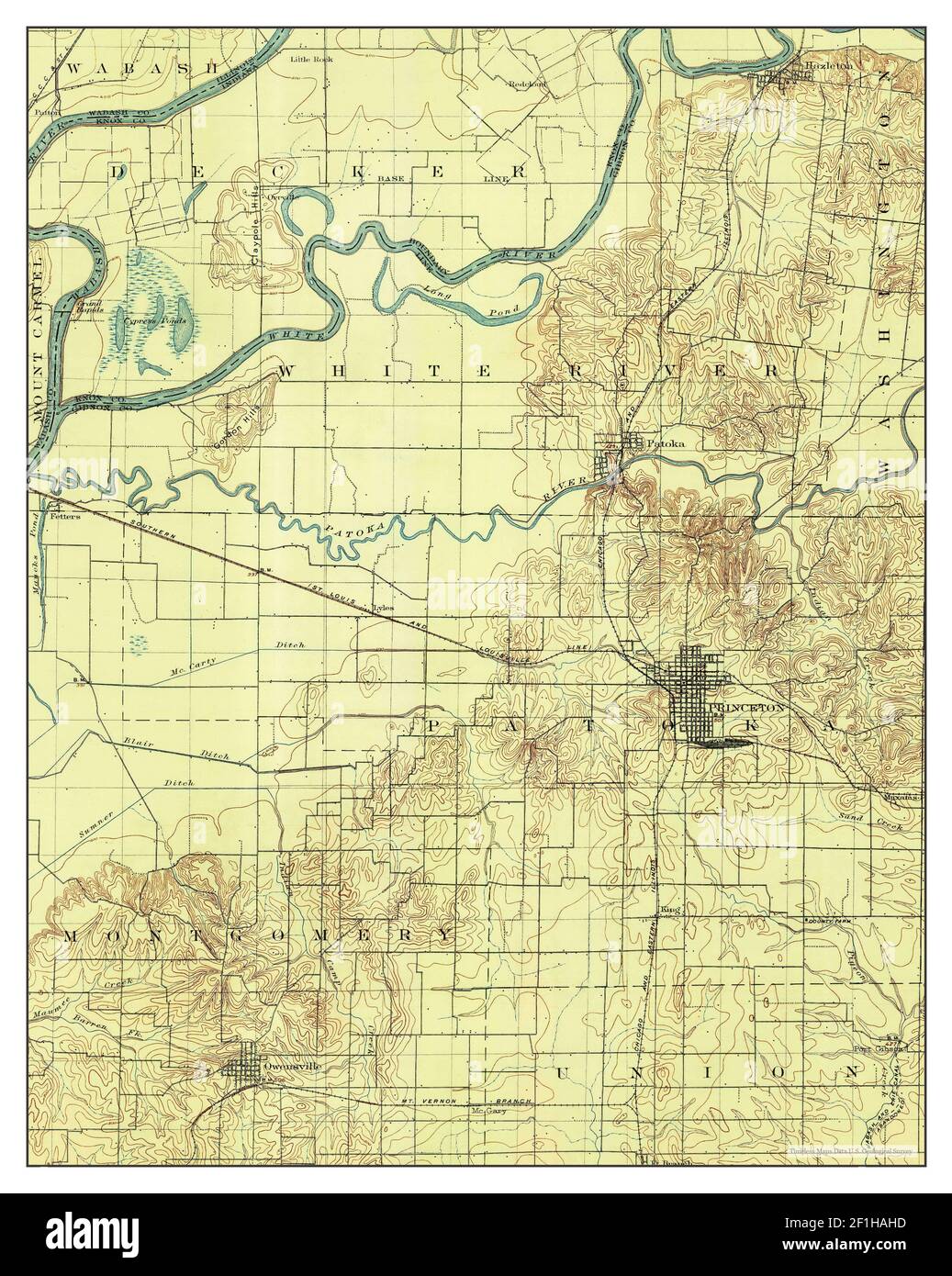 Princeton indiana map hi-res stock photography and images - Alamy