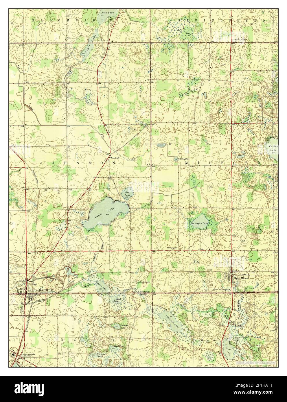 Wolcottville, Indiana, map 1947, 1:24000, United States of America by ...