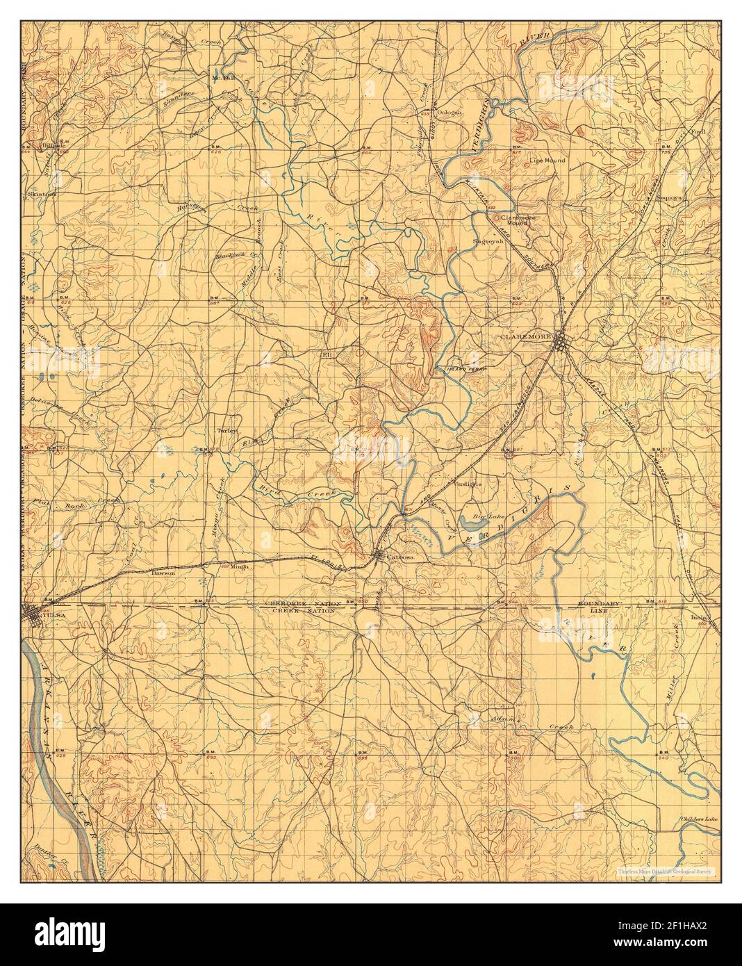 Map of claremore hi-res stock photography and images - Alamy
