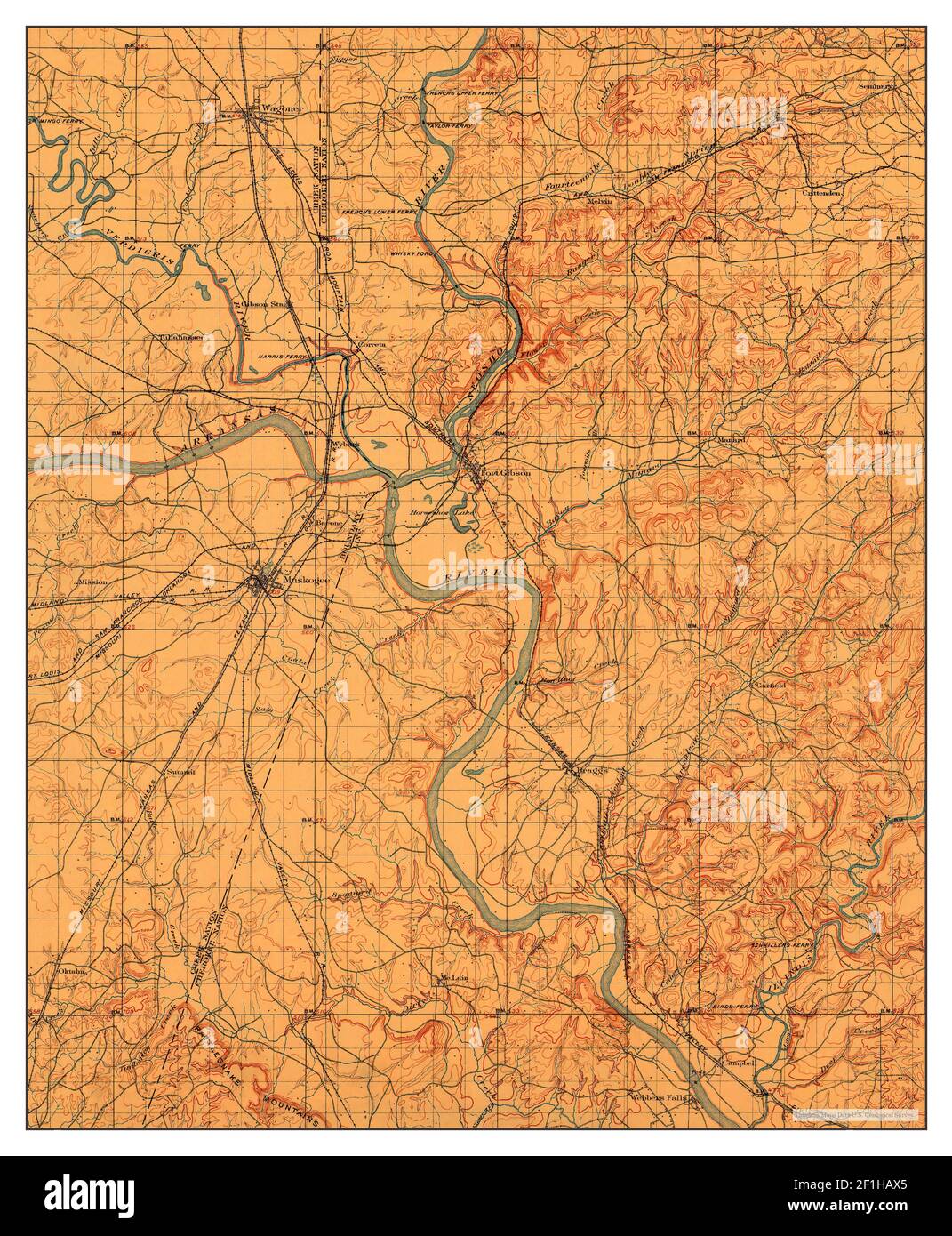 ACVBYZ IT Muskogee, map 1901, 1:125000, United States of America by ...