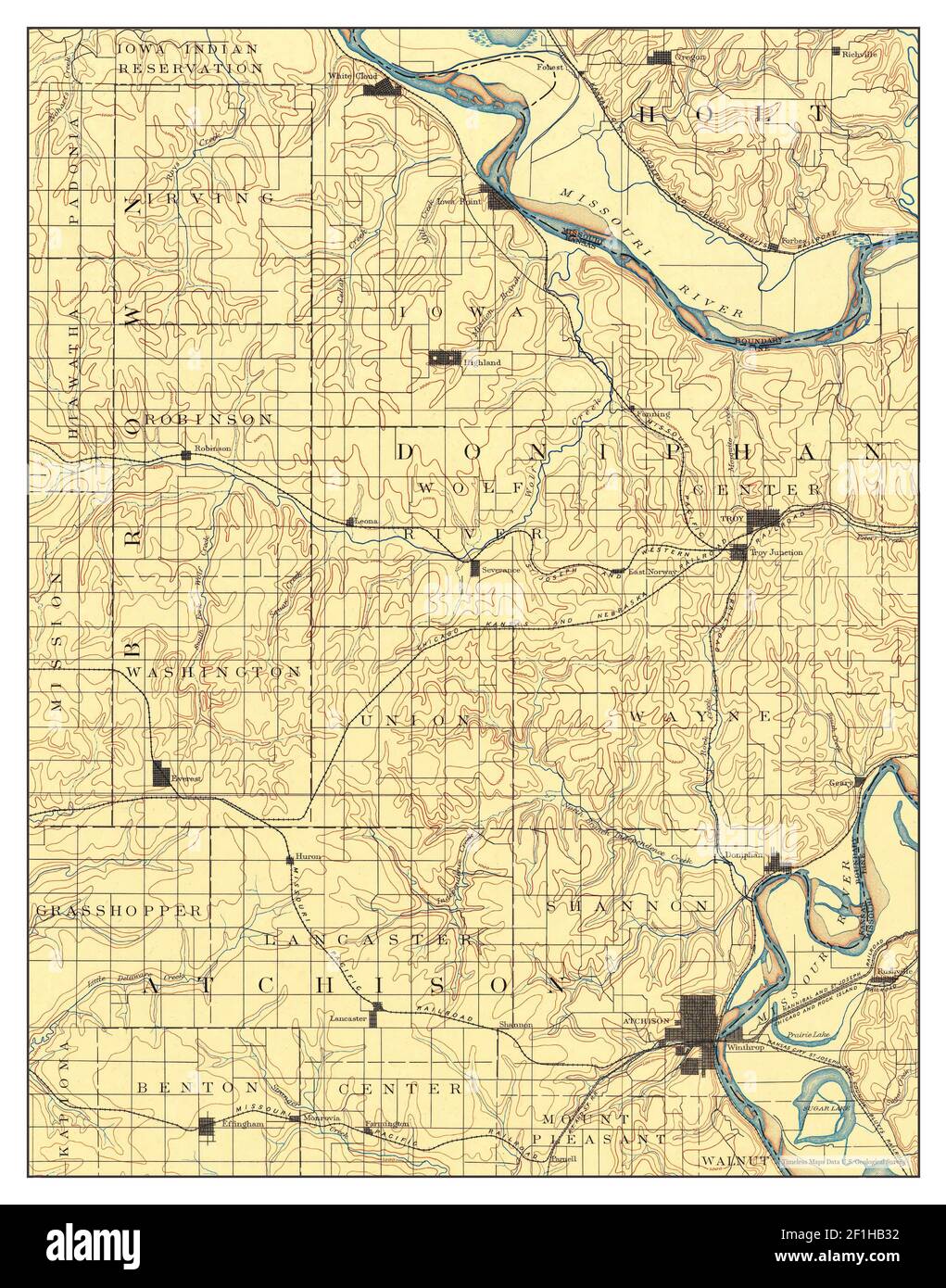 Map of atchison hi-res stock photography and images - Alamy