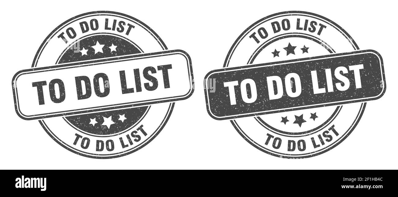 to do list stamp. to do list sign. round grunge label Stock Vector ...