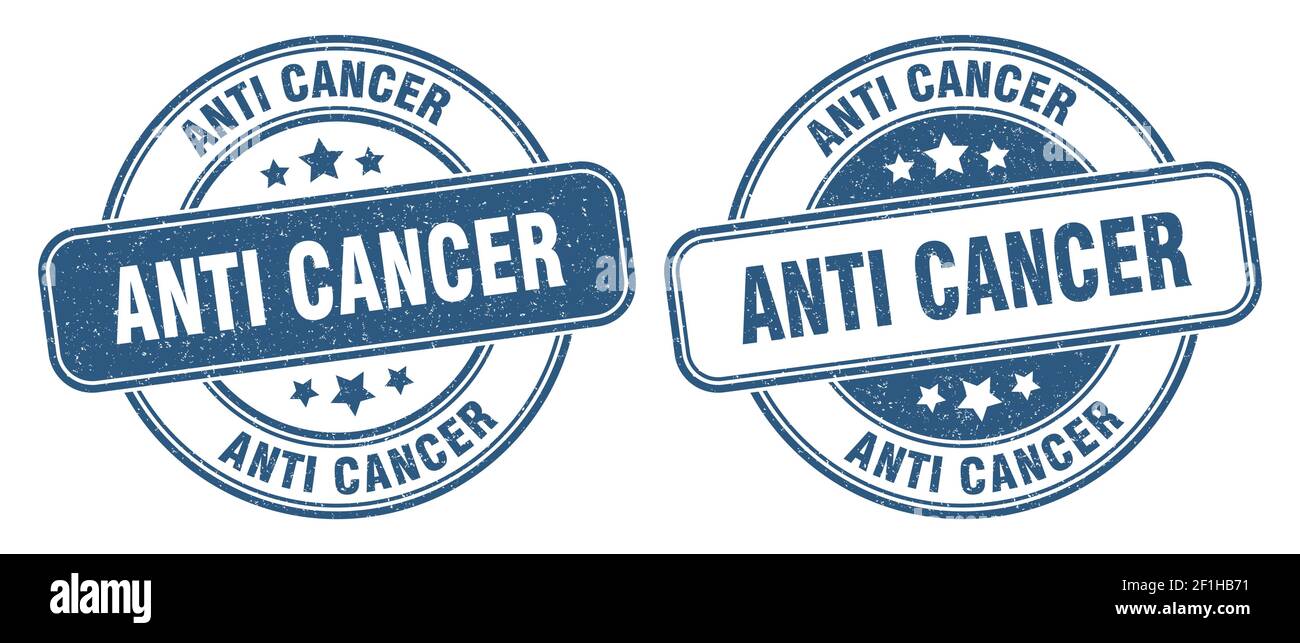 anti cancer stamp. anti cancer sign. round grunge label Stock Vector ...