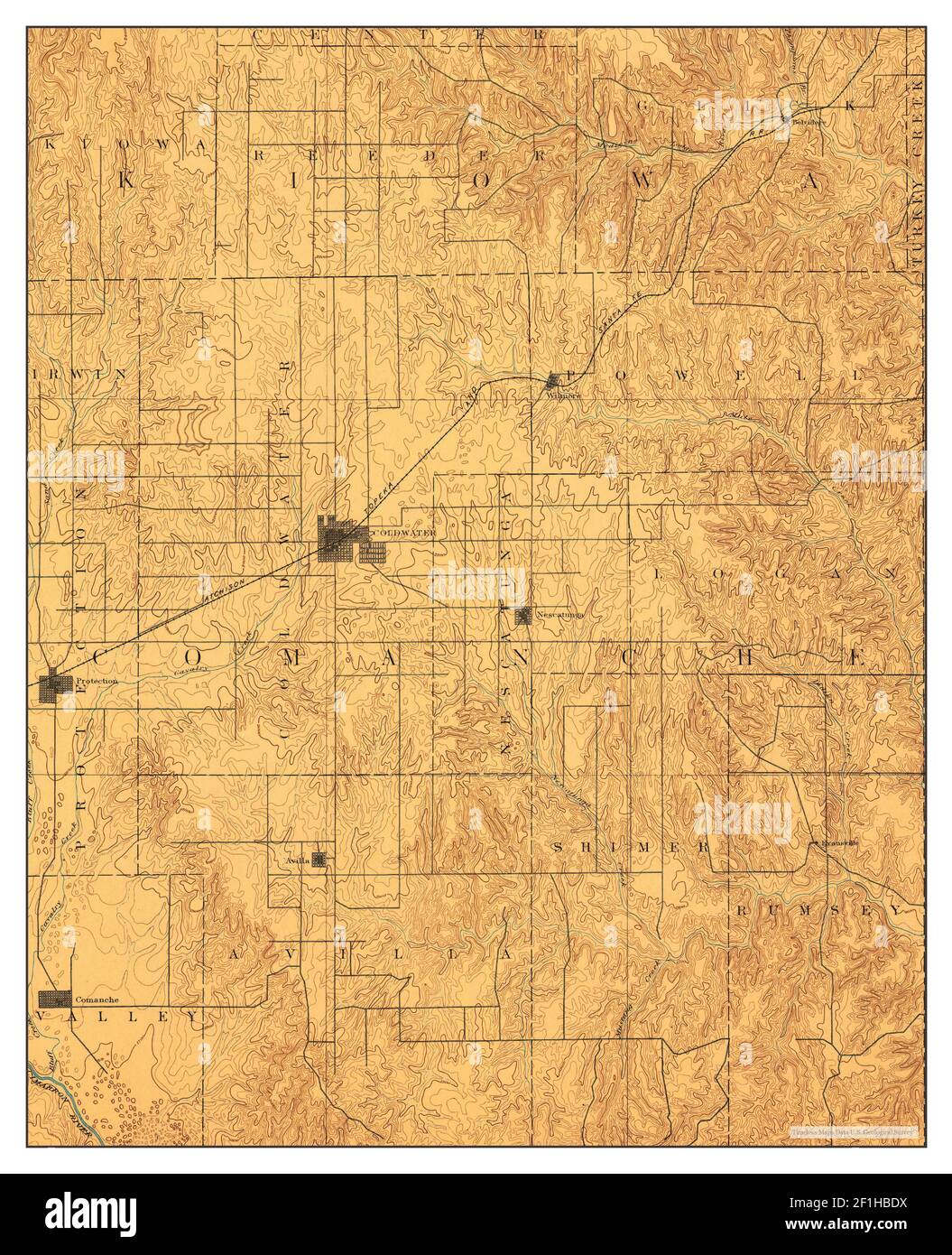 Coldwater kansas map Cut Out Stock Images & Pictures - Alamy