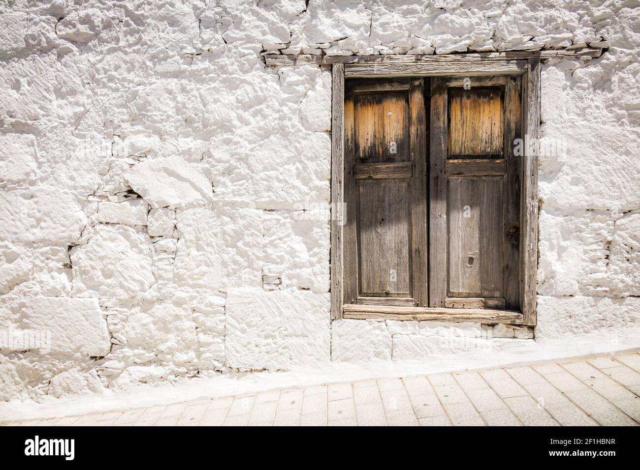 Wooden window in spanish house Stock Photo - Alamy