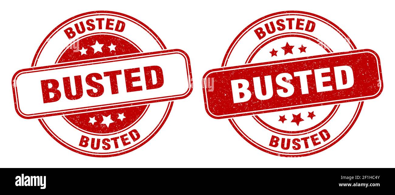 busted stamp. busted sign. round grunge label Stock Vector Image & Art ...