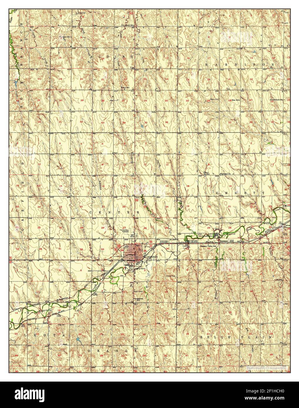 Norton kansas map hi-res stock photography and images - Alamy