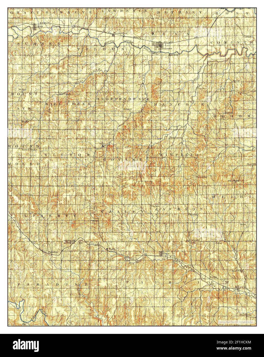 Osborne, Kansas, map 1896, 1:125000, United States of America by ...