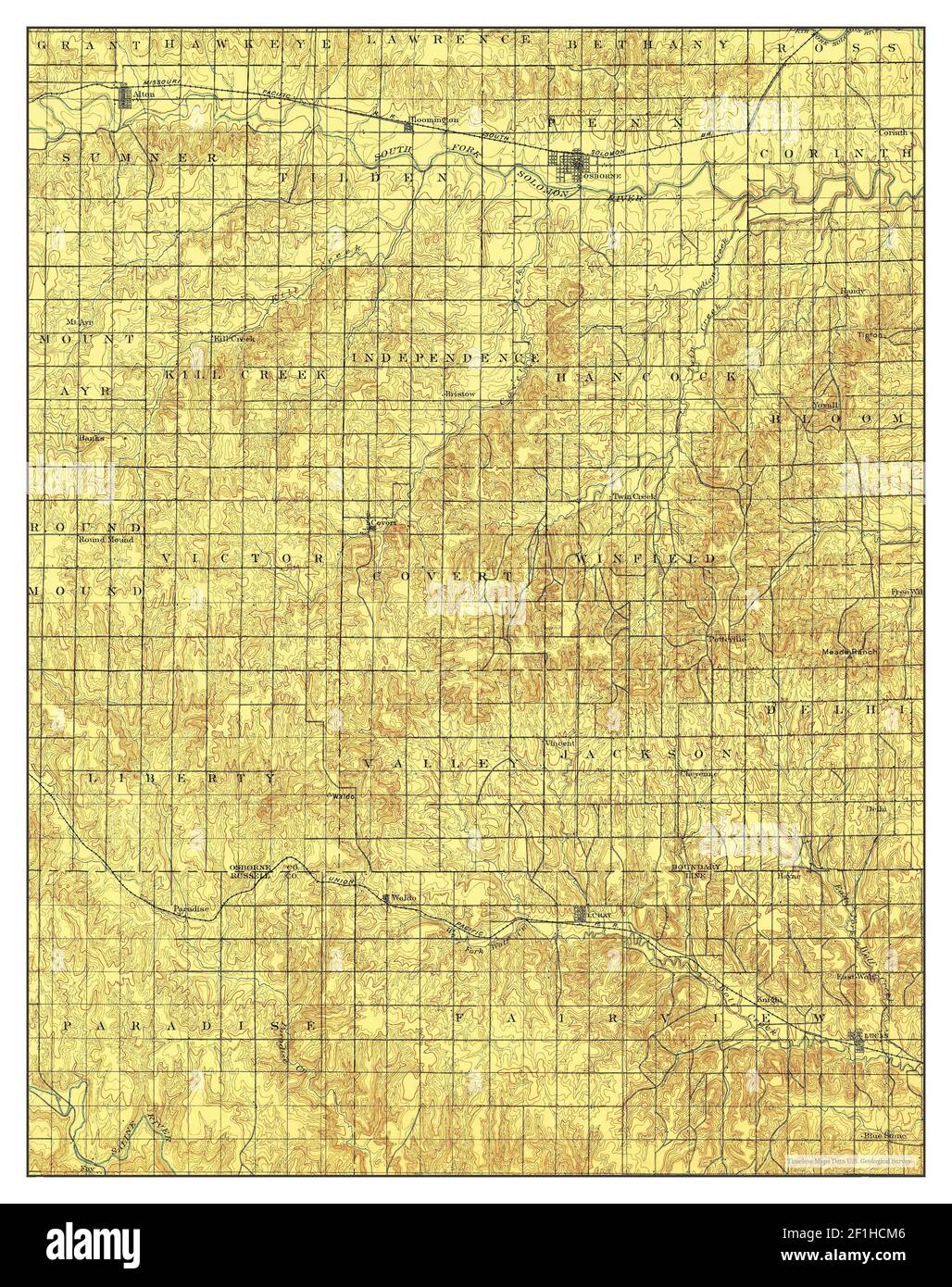 Osborne kansas map hi-res stock photography and images - Alamy