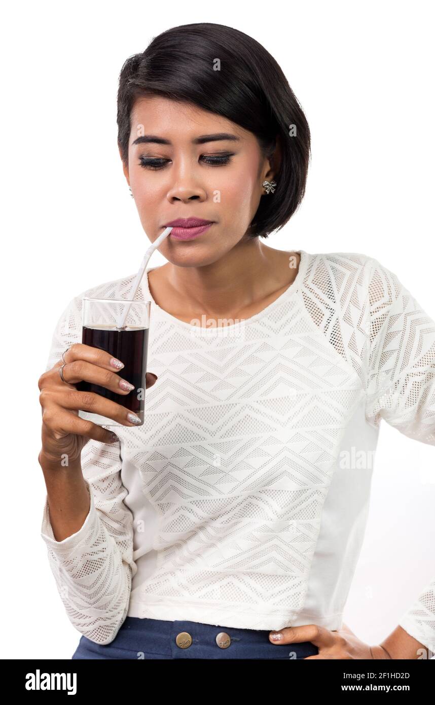 Girl drinking coca cola hi-res stock photography and images - Alamy