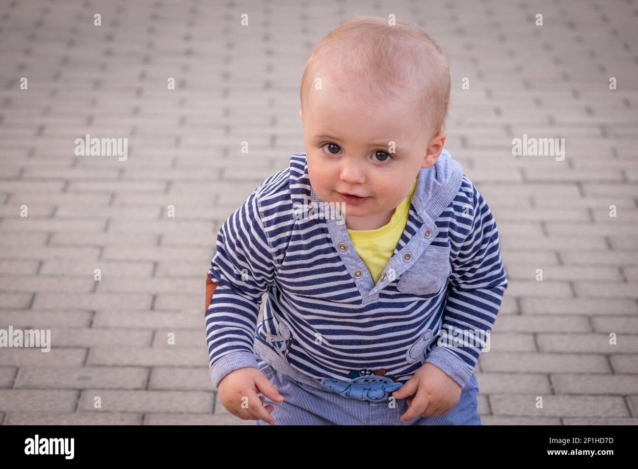 Happy little boy on a walk Stock Photo - Alamy