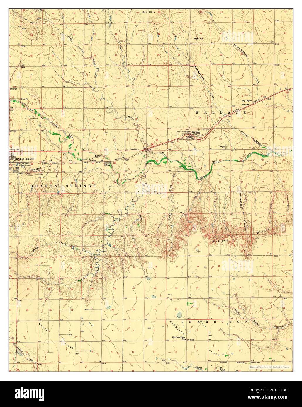 Wallace, Kansas, map 1959, 1:62500, United States of America by ...