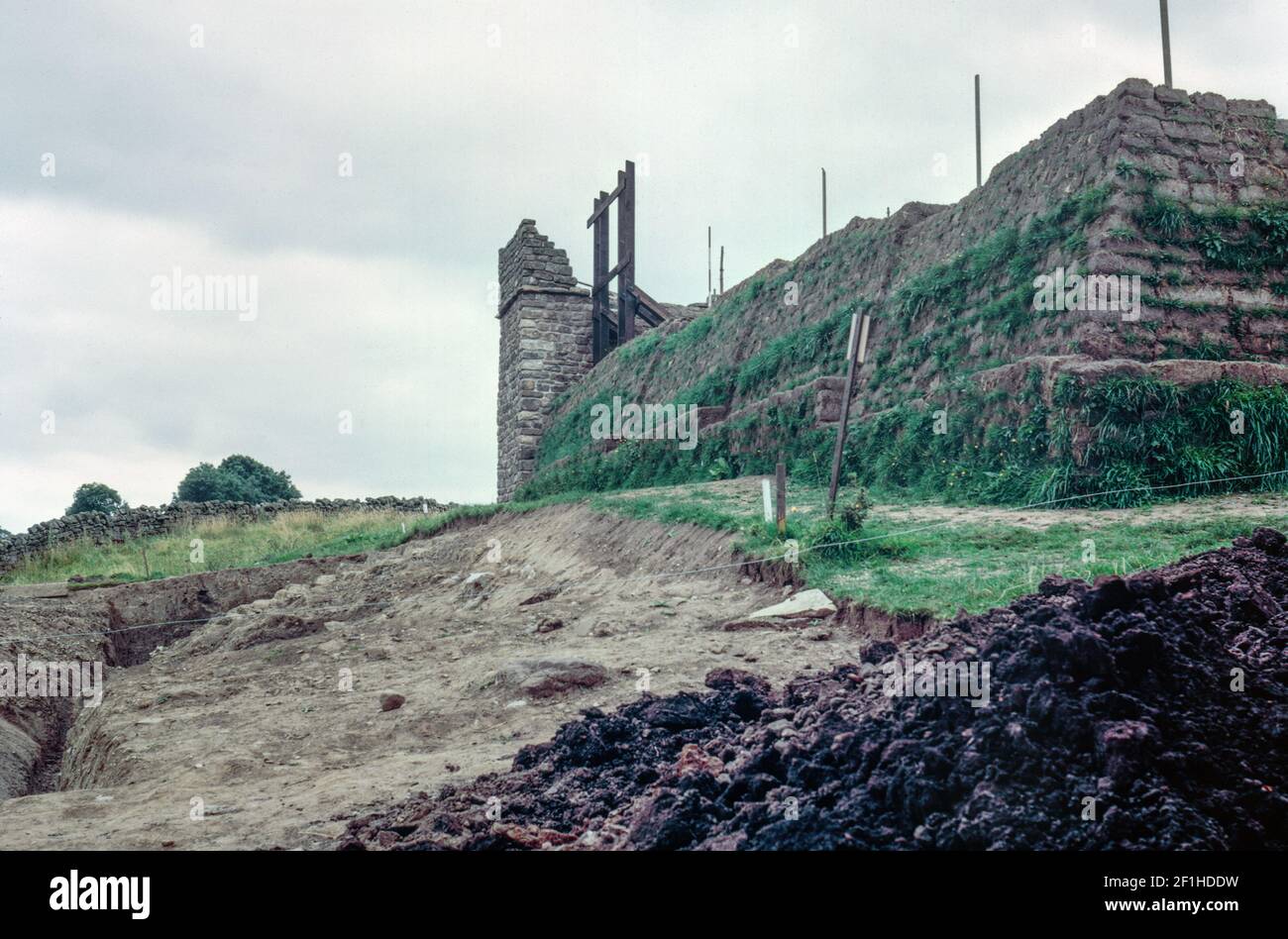 Remains of a Roman defensive fortification known as Hadrian’s Wall ...