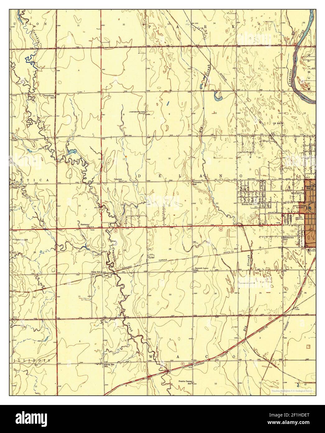 Wichita West, Kansas, map 1943, 1:31680, United States of America by ...