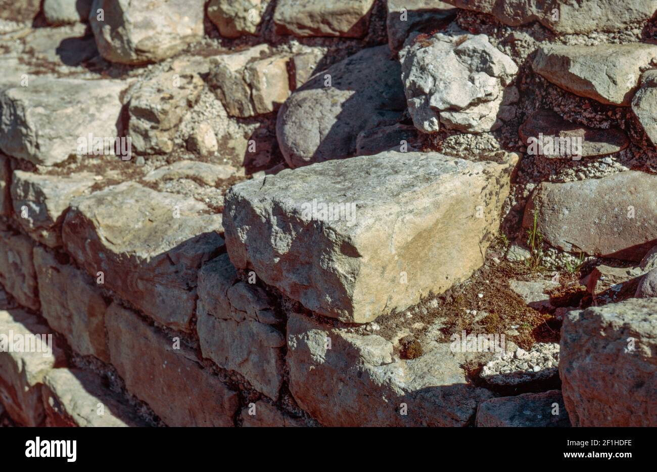 Remains of a Roman defensive fortification known as Hadrian’s Wall ...