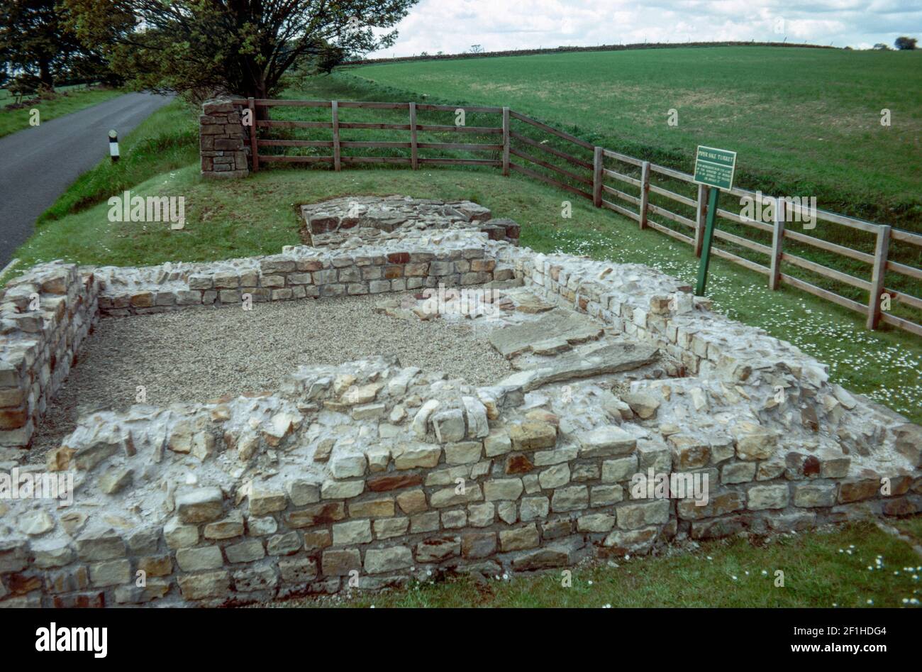 Remains of a Roman defensive fortification known as Hadrian’s Wall ...