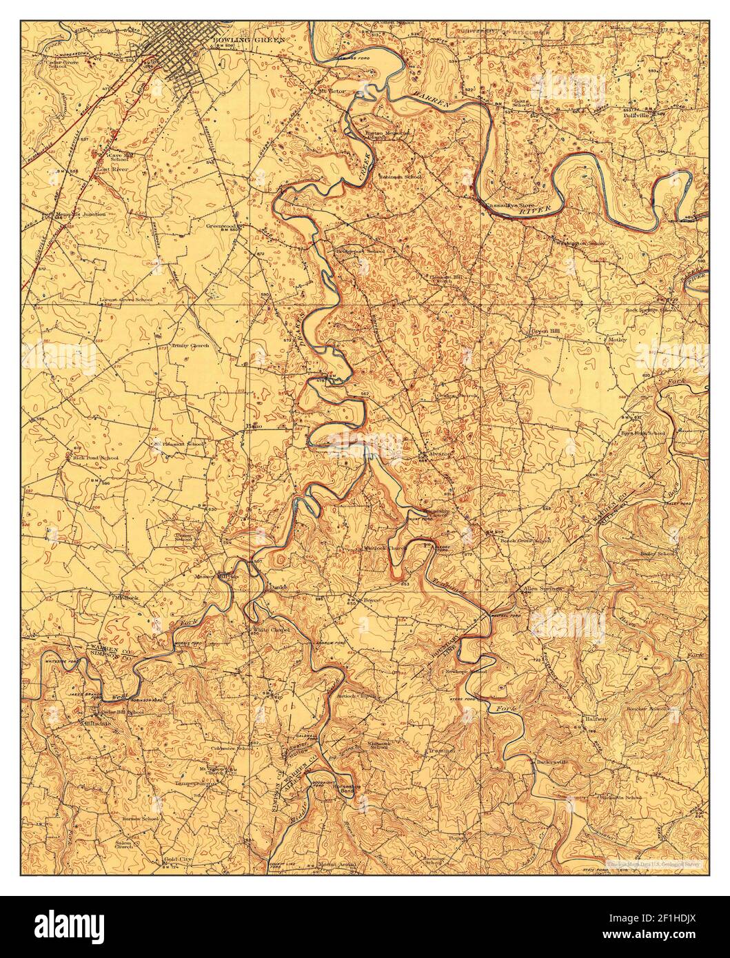Bowling green kentucky map hi-res stock photography and images - Alamy