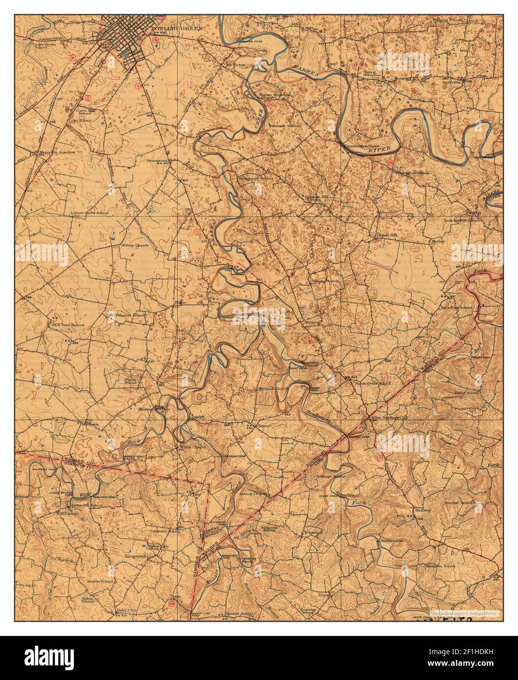 Vintage map of bowling green hi-res stock photography and images - Alamy
