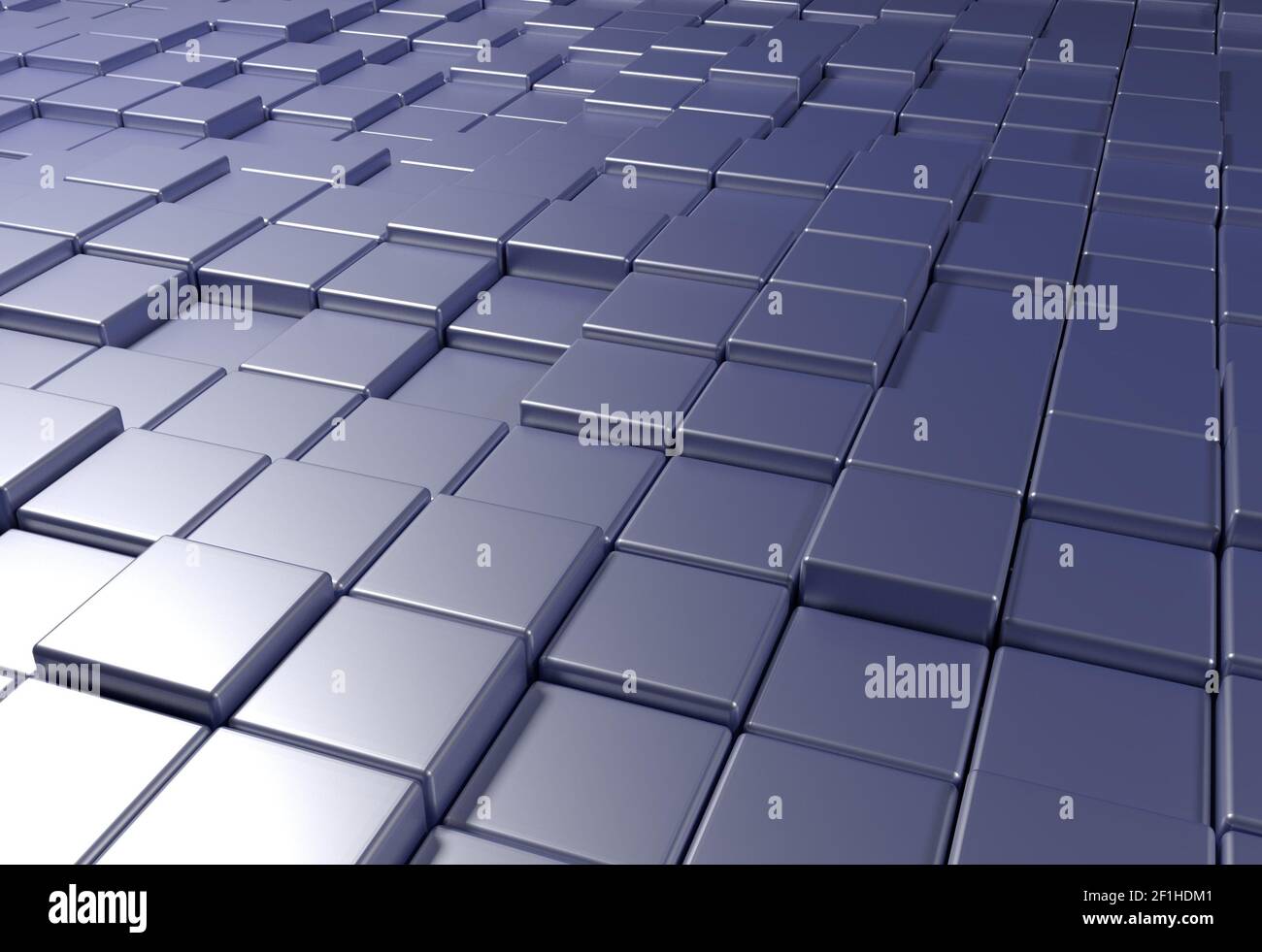 Wall of uneven tiles brick or cubes, 3d illustration Stock Photo - Alamy