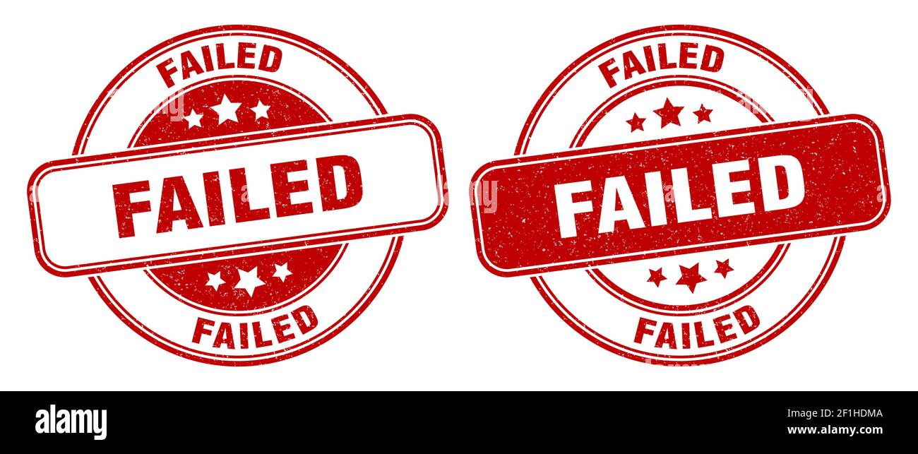 failed stamp. failed sign. round grunge label Stock Vector Image & Art ...