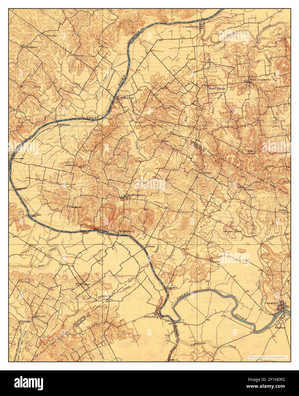 Calhoun, Kentucky, map 1908, 1:62500, United States of America by ...