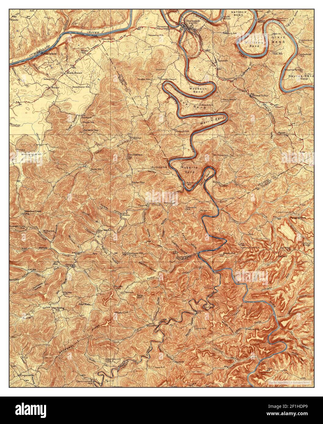 Burnside, Kentucky, map 1932, 1:62500, United States of America by ...
