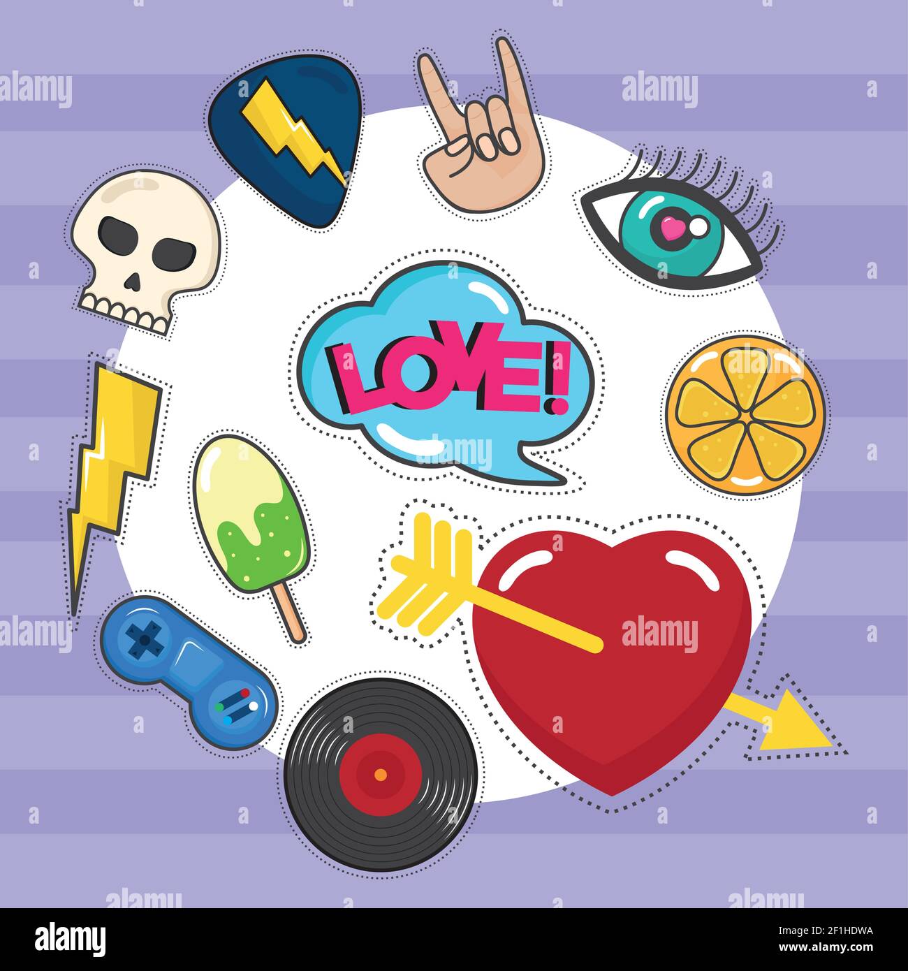 bundle old patches Stock Vector Image & Art - Alamy