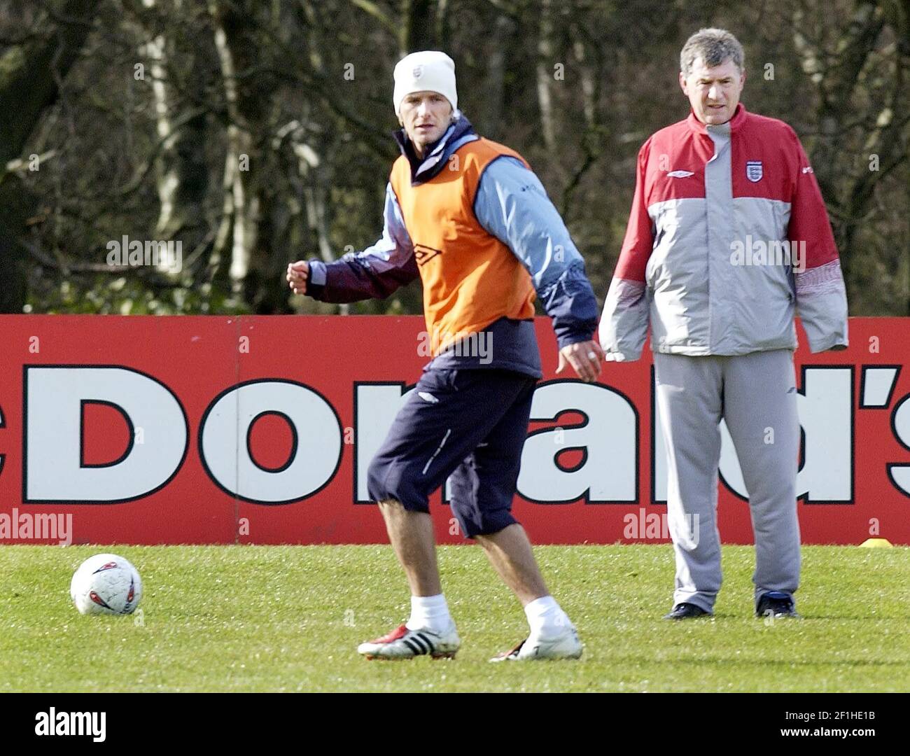 Football training david beckham hi-res stock photography and images - Alamy