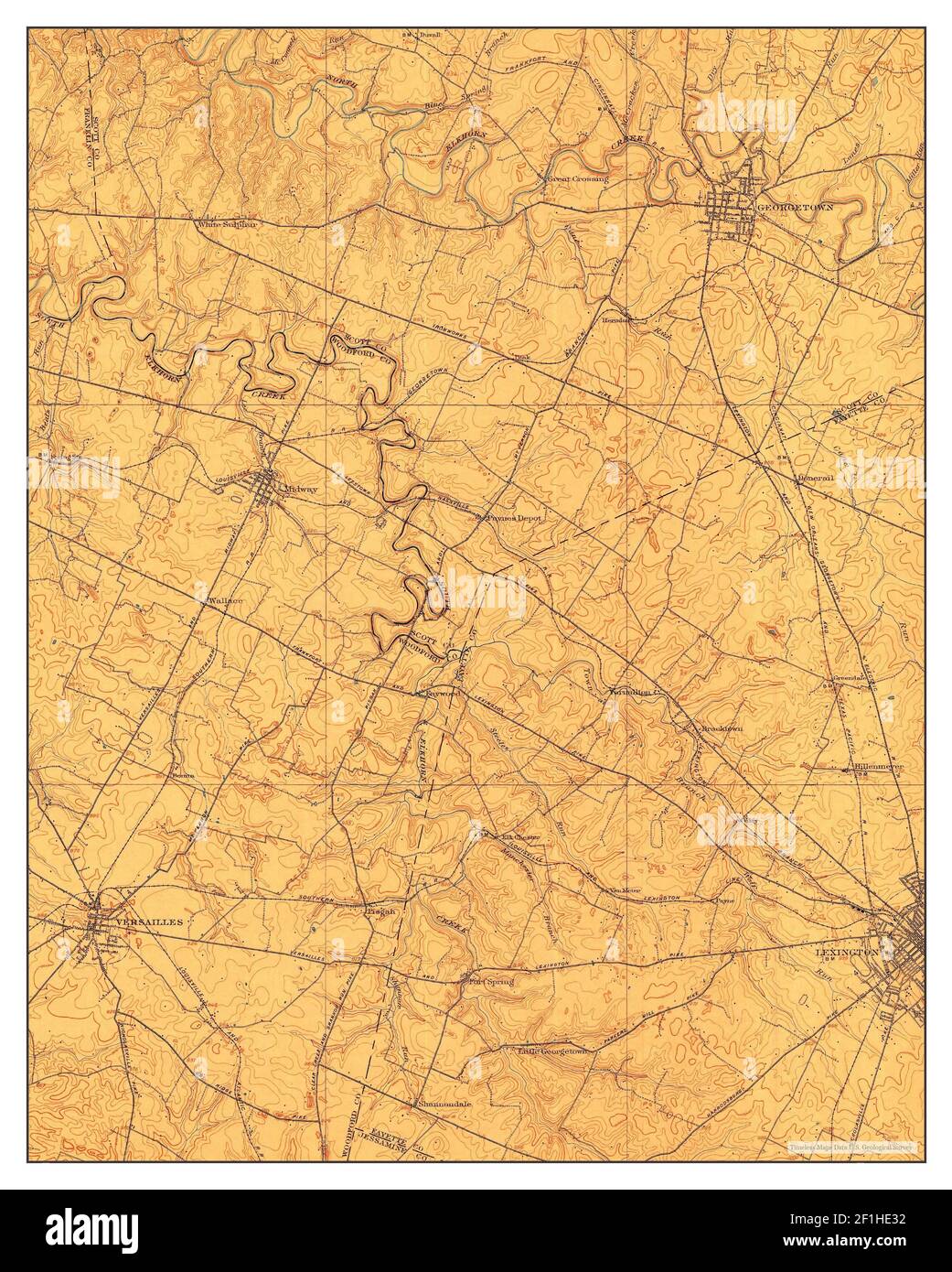 Georgetown kentucky map hi-res stock photography and images - Alamy