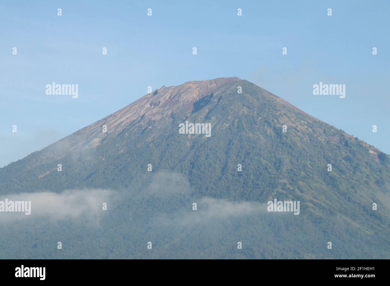 Stunning landscape on the Bali island in Indonesia. Mt Agung, the ...