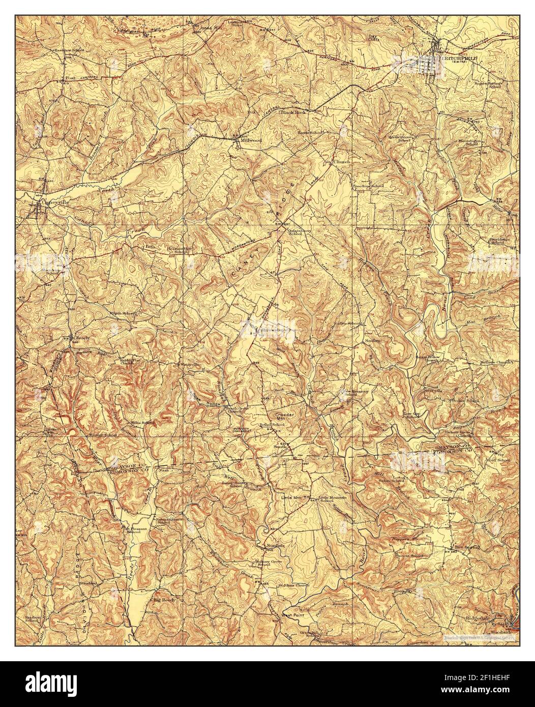 Map of leitchfield hi-res stock photography and images - Alamy
