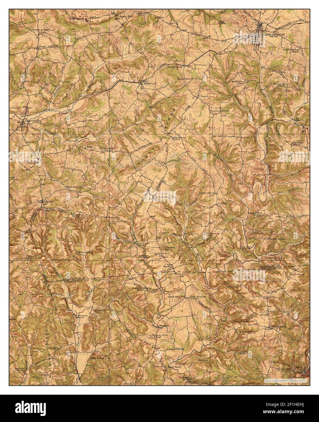 Map of leitchfield hi-res stock photography and images - Alamy