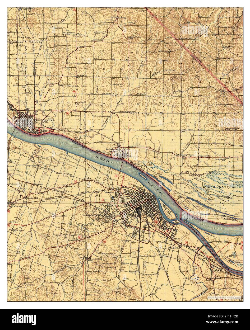 Paducah map hi-res stock photography and images - Alamy