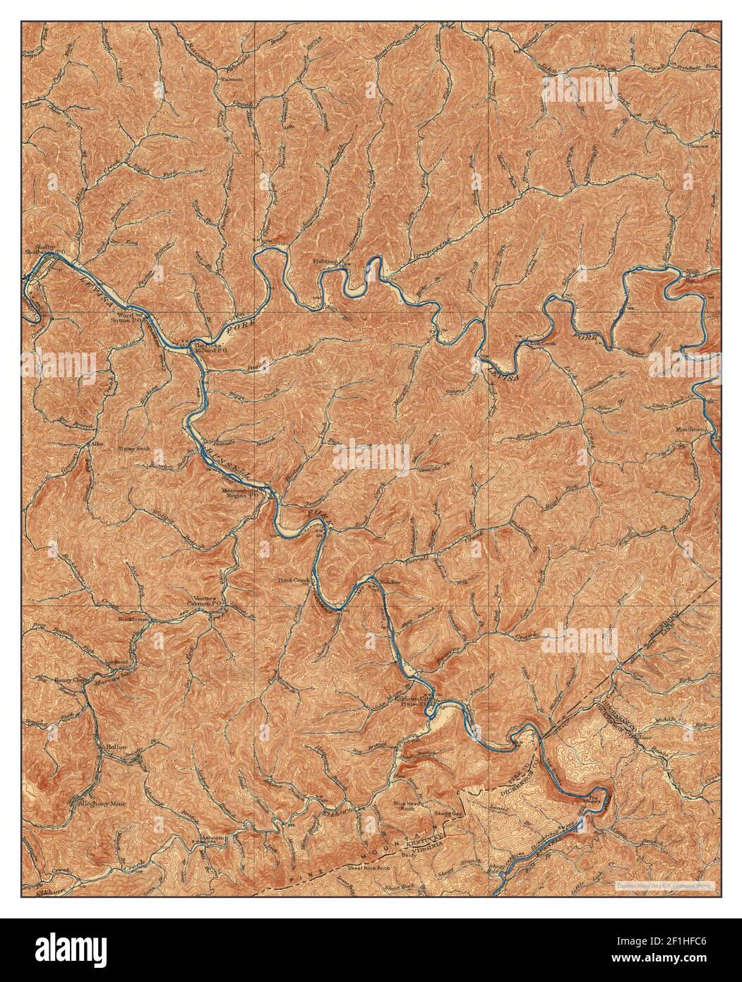 Regina, Kentucky, map 1917, 1:62500, United States of America by ...