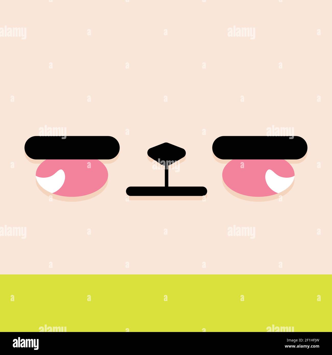 Expressionless facial expression cartoon Stock Vector Image & Art - Alamy