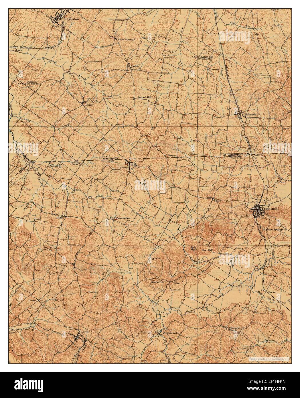 Sebree map hi-res stock photography and images - Alamy