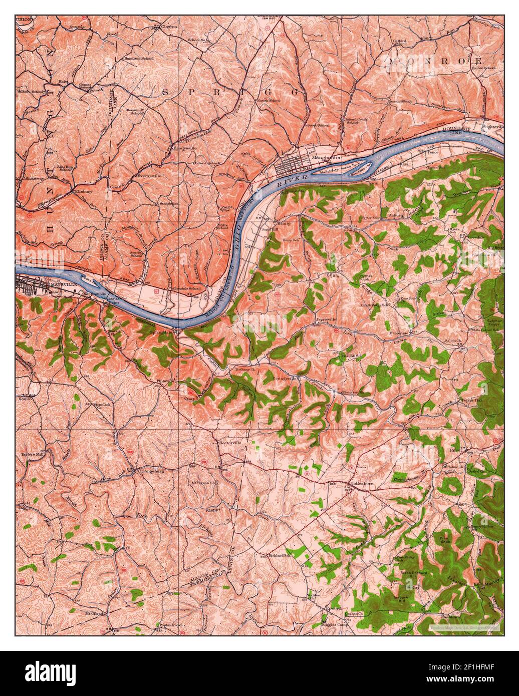 Springdale, Kentucky, map 1929, 1:62500, United States of America by ...