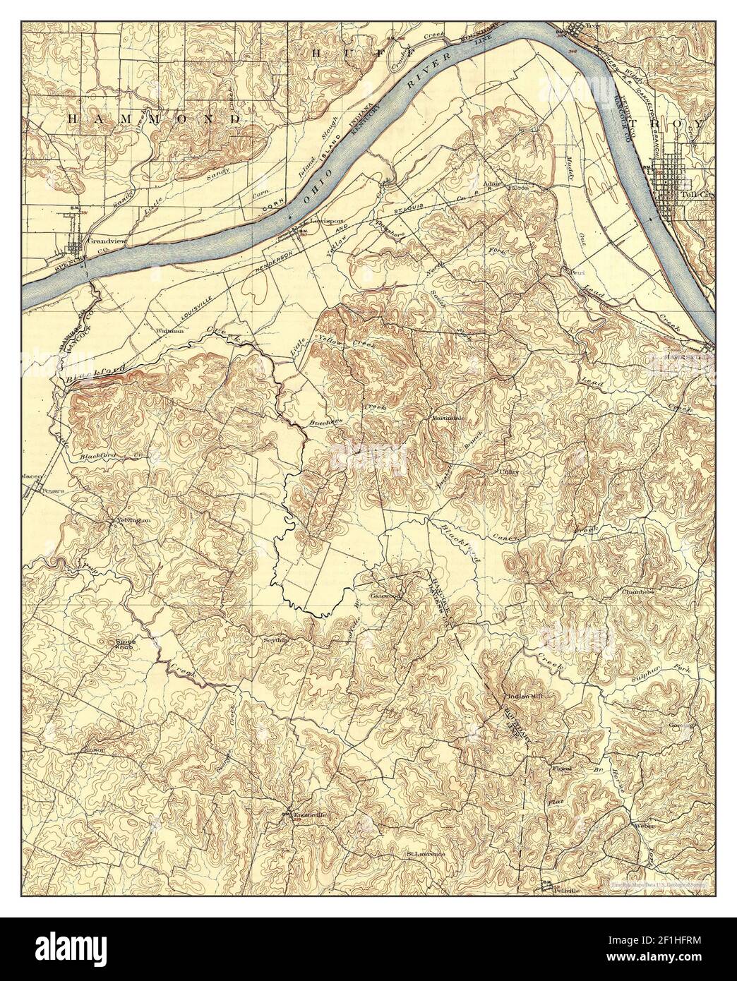 Map of tell city hi-res stock photography and images - Alamy